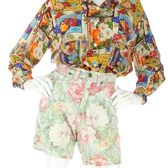 Zena | Shorts | Vintage Zena Floral Flower Pastel Disco Mom High Waist ...